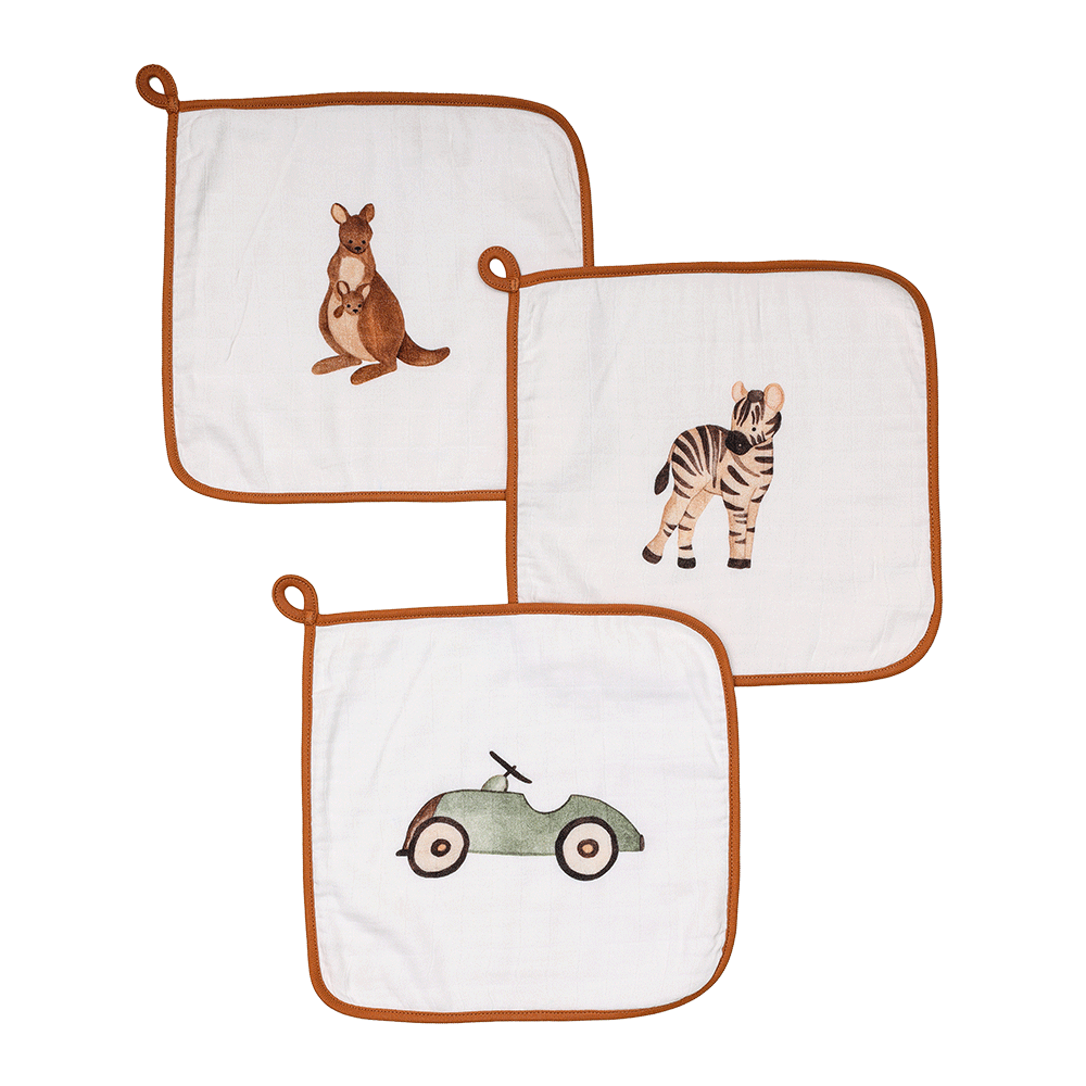 Cugo Bamboo Cotton Muslin Wash Cloth (Pack of 3) – AllThingsBaby.com