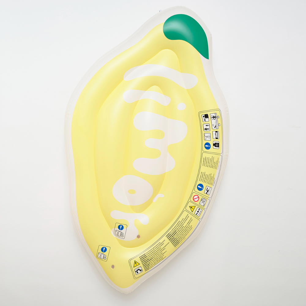 SUNNYLiFE Yellow Color Inflatable Luxe Lie-On Float Limon ...