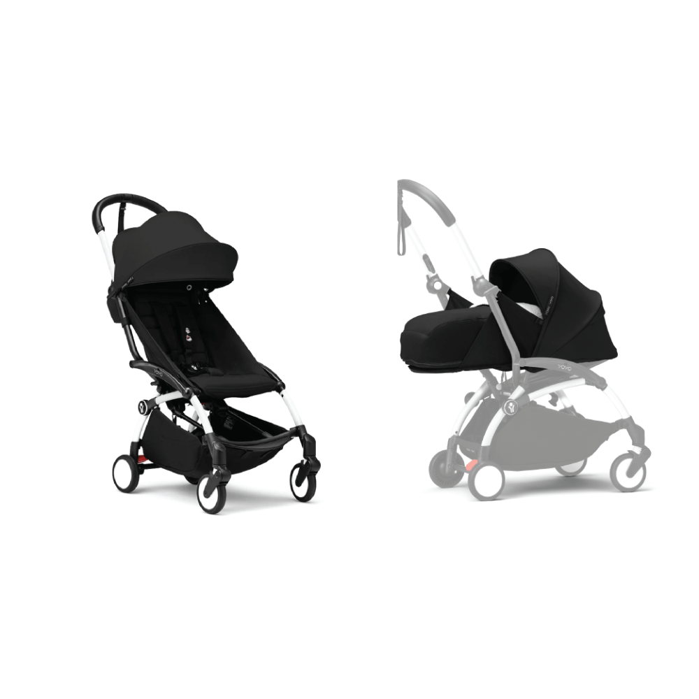 Stokke YOYO³ Complete Stroller With Newborn Pack – White Frame, 0 Mont ...